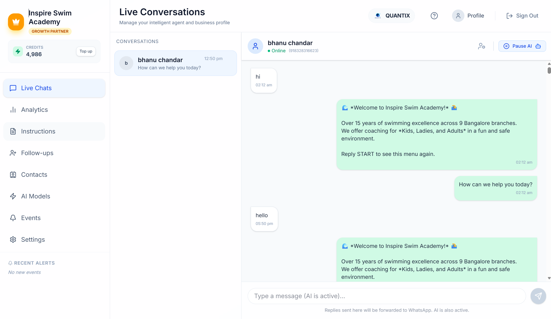 Quantix — AI-Powered WhatsApp Business Agent | Automate Sales & Support ...